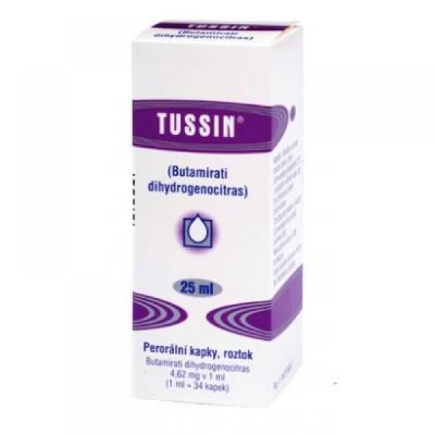 TUSSIN - 4,62MG/ML POR GTT SOL 1X25ML cena od 105 Kč | Nonstop lékarna