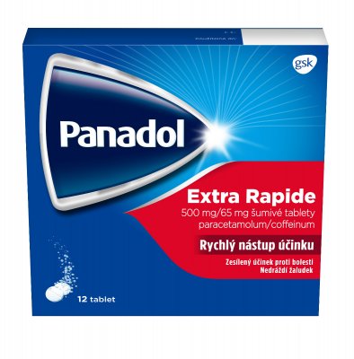 PANADOL EXTRA RAPIDE - 500MG/65MG TBL EFF 12 I cena od 89 Kč | Nonstop ...