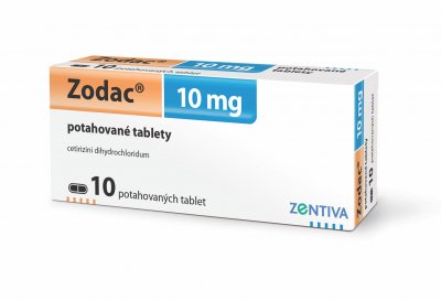 ZODAC - 10MG TBL FLM 10 cena od 85 Kč | Nonstop Lékárna