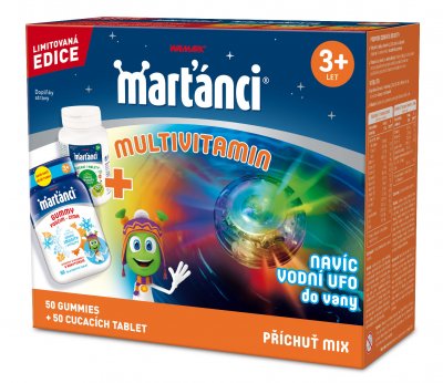 Marťánci Multivitamin MIX 50 gummies + 50 cucacích tablet + dárek ...