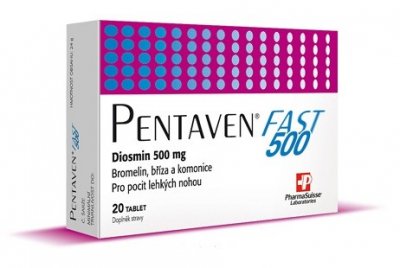 PENTAVEN FAST500 PharmaSuisse 20 tablet cena od 248 Kč | Nonstop lékarna