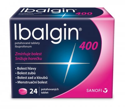 IBALGIN 400MG potahované tablety 24 cena od 105 Kč | Nonstop Lékárna