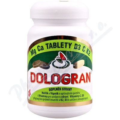 DOLOGRAN tablety Mg Ca D3 C K2 tb.60 (90g) cena od 265 Kč | Nonstop Lékárna